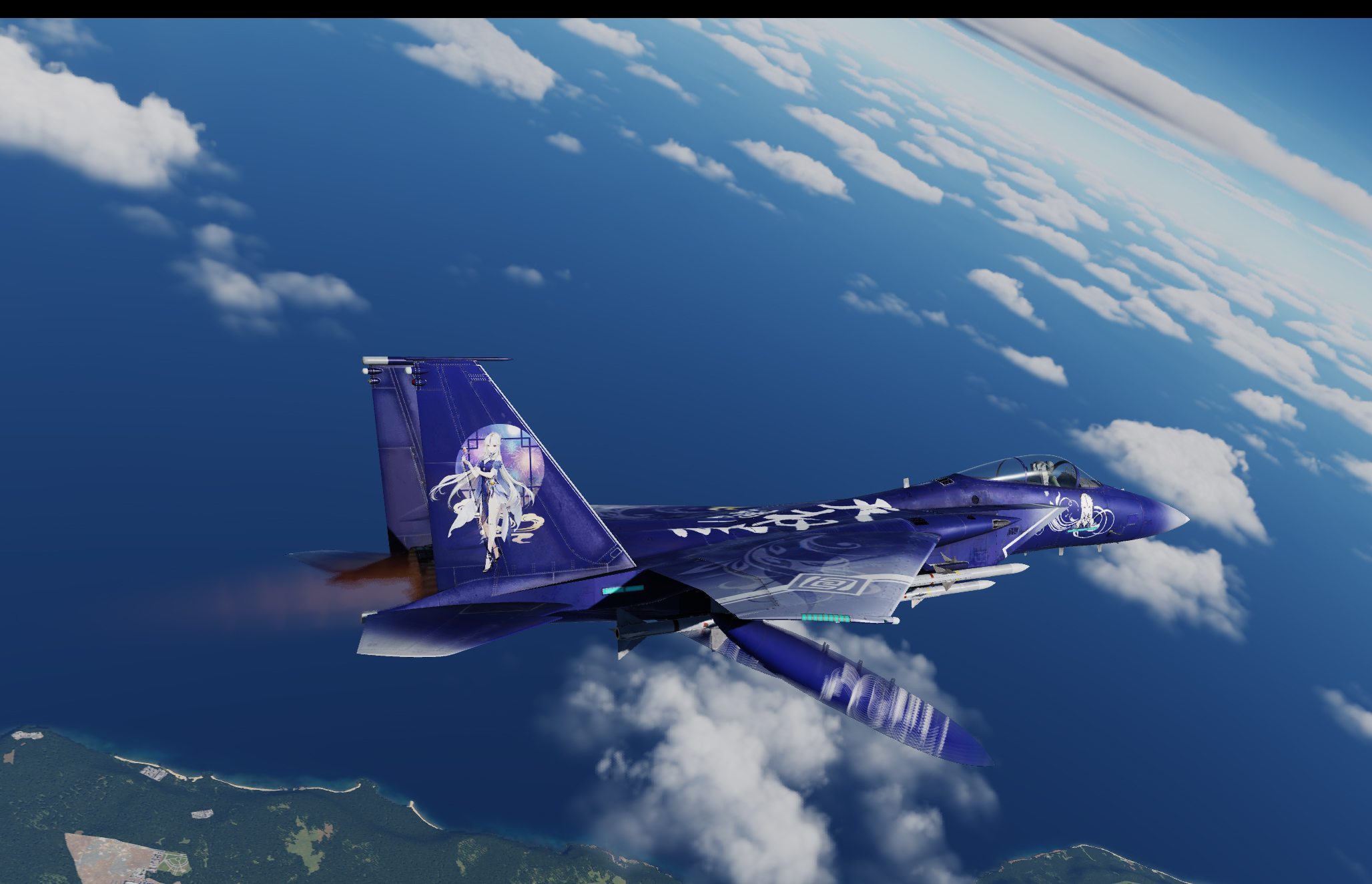 For F 15C Eagle Livery Genshin Impact NingGuang Skin 