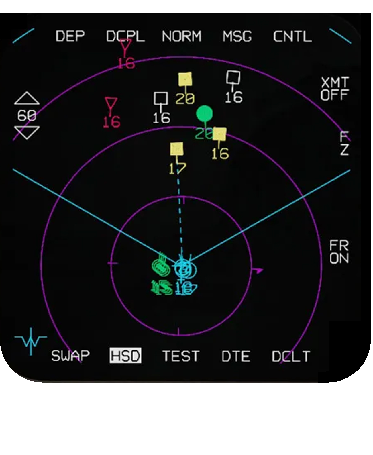 Card for TM Cougar MFD's for F-16C