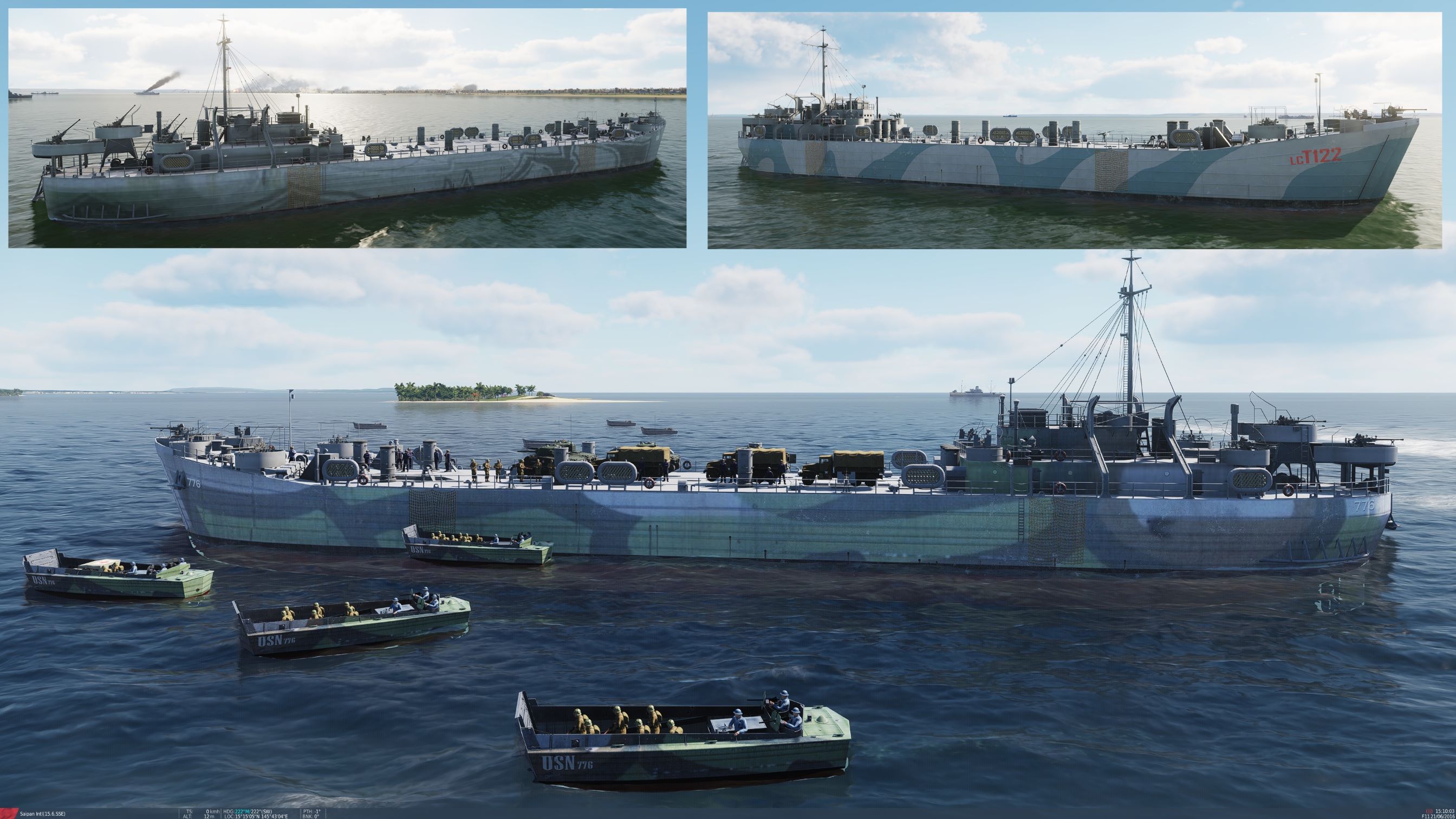 WWII LST Mk2 Ship Livery Pack 1 for WWII Assets Pack